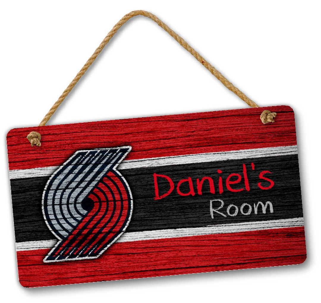 Personalized Name NBA Basketball Portland Trail Blazers Bedroom Door ...