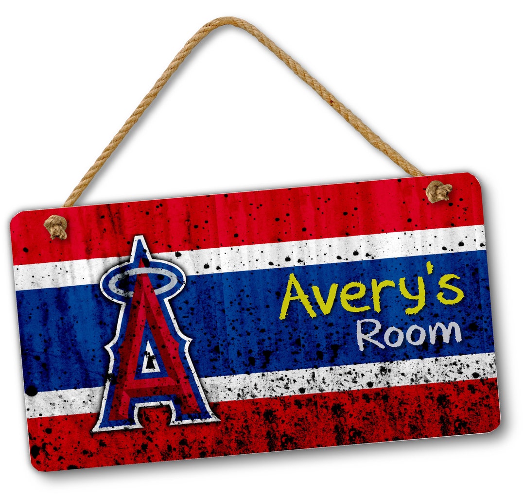 Personalized Name Los Angeles Angels Bedroom Door and Wall Sign, Custom ...