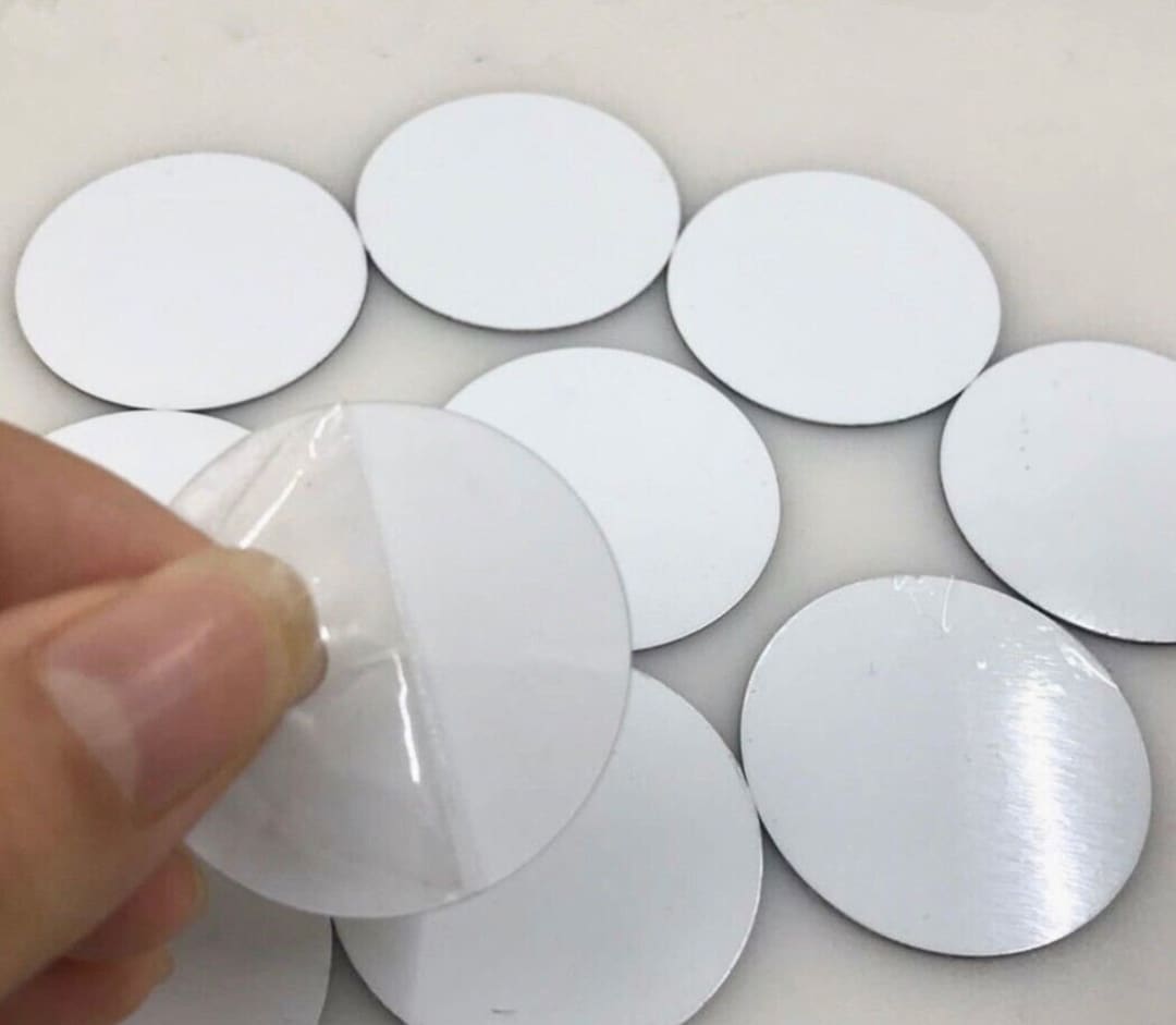 2" Round Insert Sublimation White Aluminum Blank Disc, 0.025" Thick ...