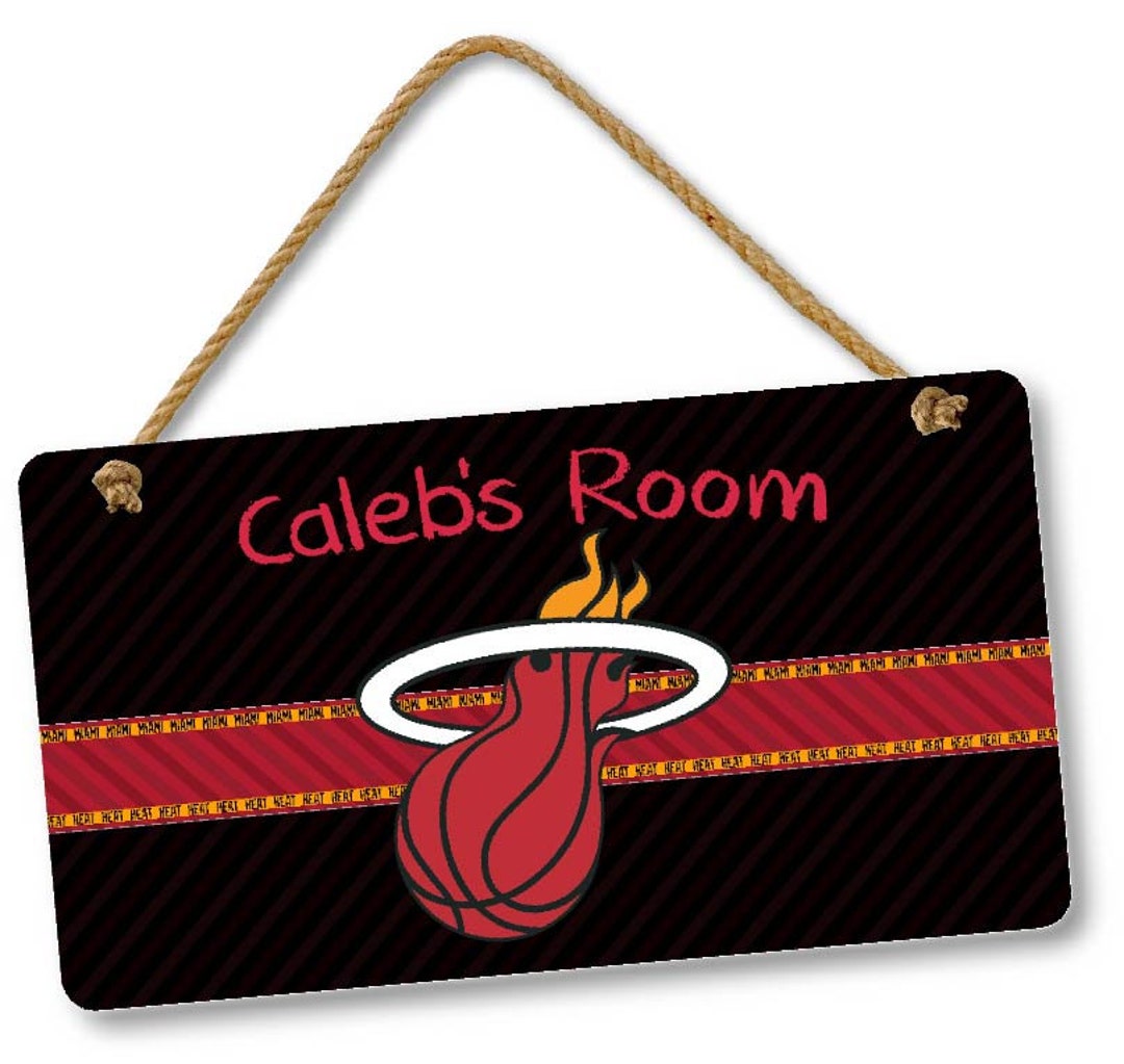 Personalized Name NBA Basketball Miami Heat Bedroom Door and Wall ...