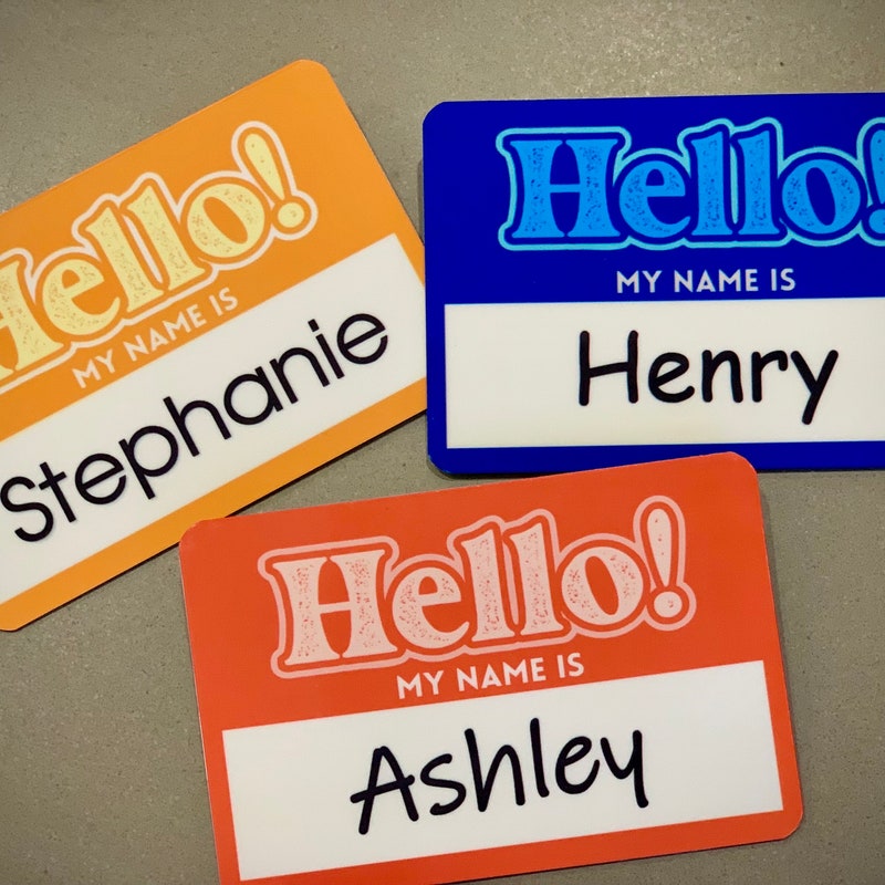 Hello My Name is Nametag - Etsy
