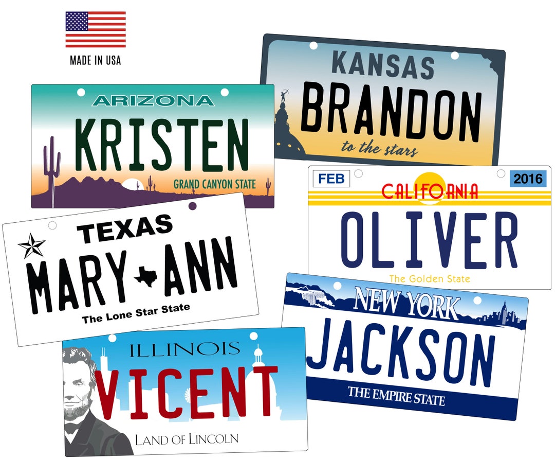 Custom Personalized 3"x6" Mini State License Plate Sign. Pick Your ...
