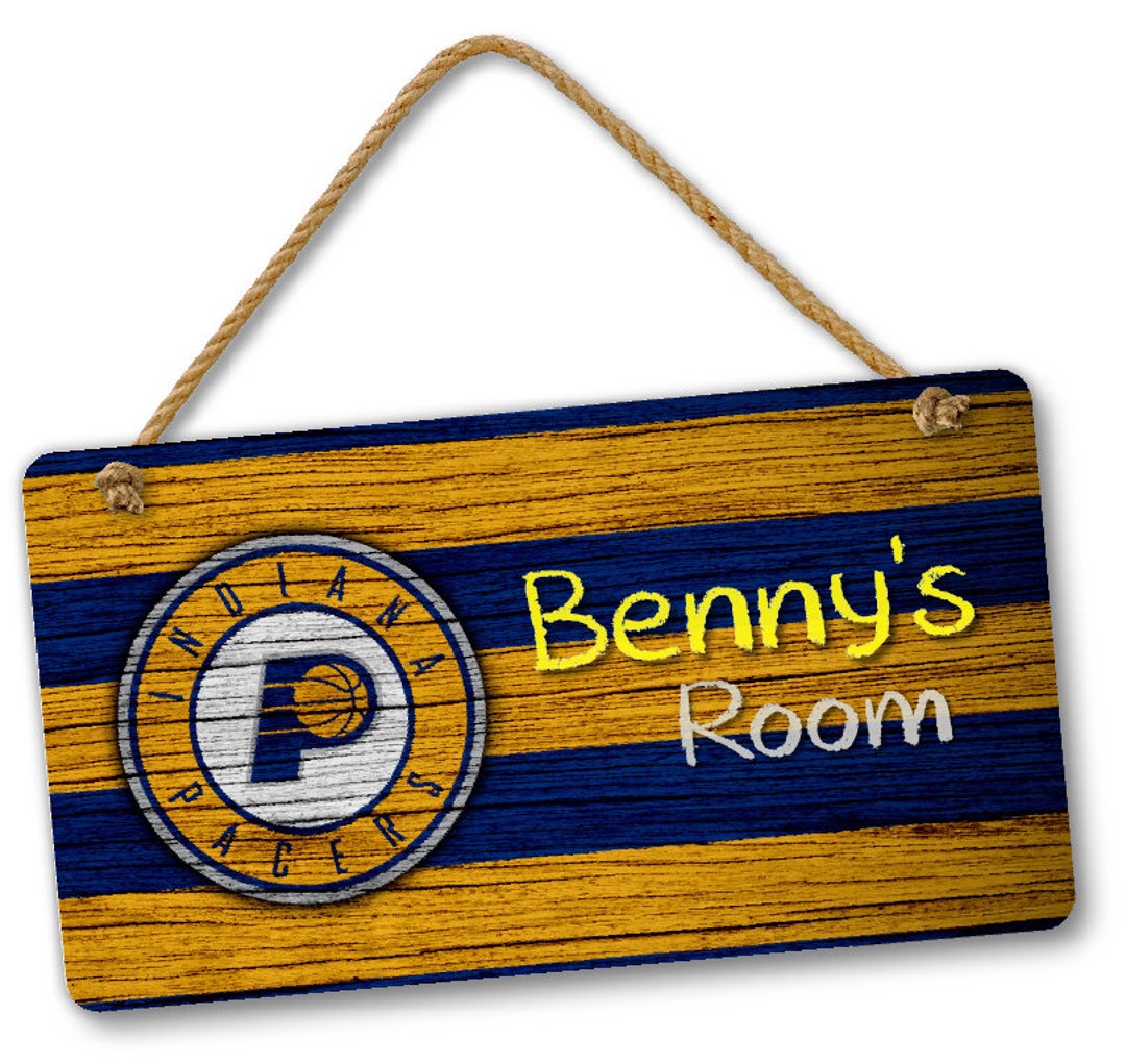 Personalized Name NBA Basketball Indiana Pacers Bedroom Door and Wall ...