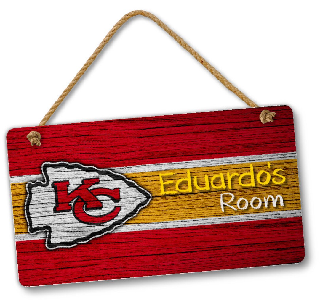 Personalized Name NFL Football Kansas City Chiefs Bedroom Door and Wall ...