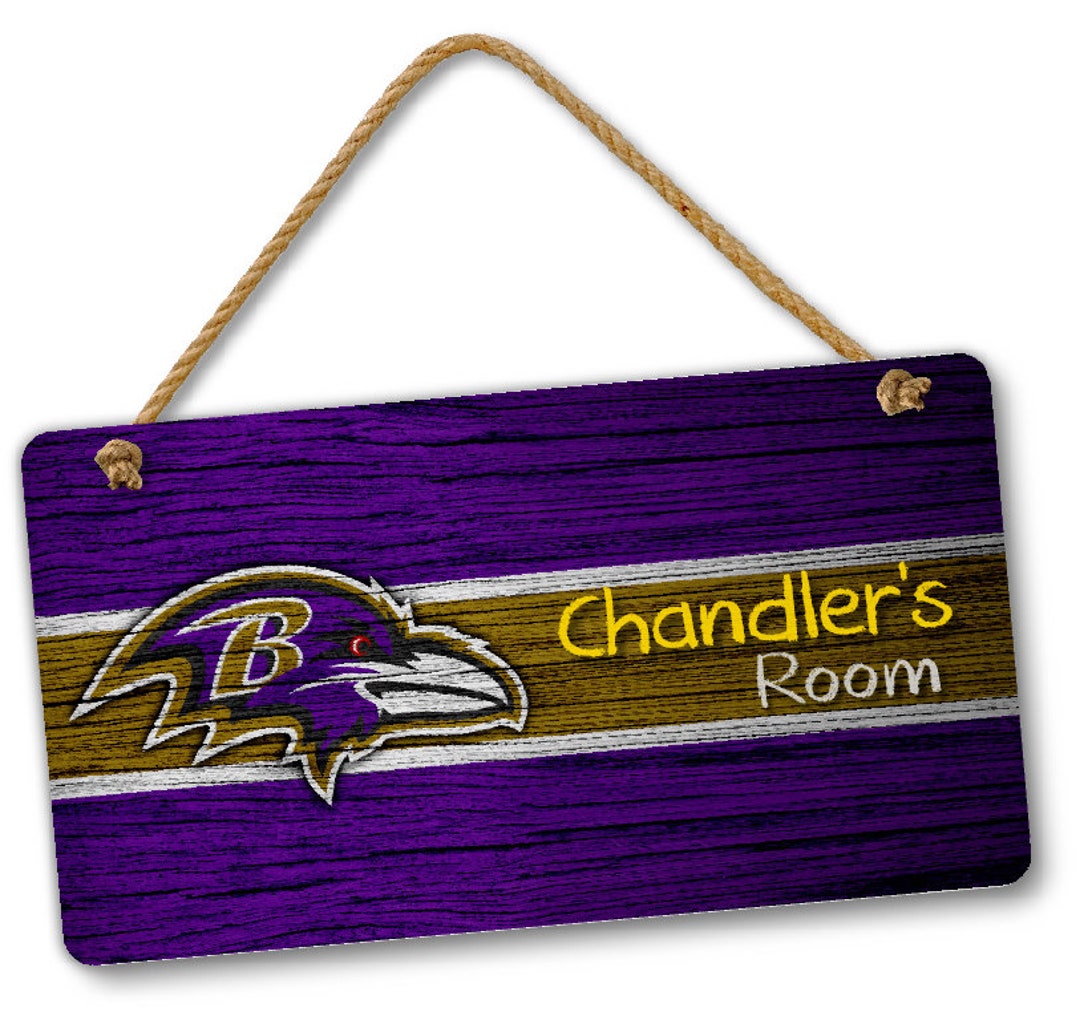 Personalized Name NFL Football Baltimore Ravens Bedroom Door and Wall ...