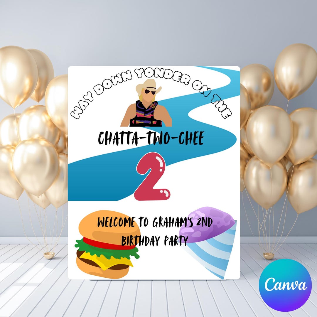 Chatta Two Chee Birthday Sign - Etsy