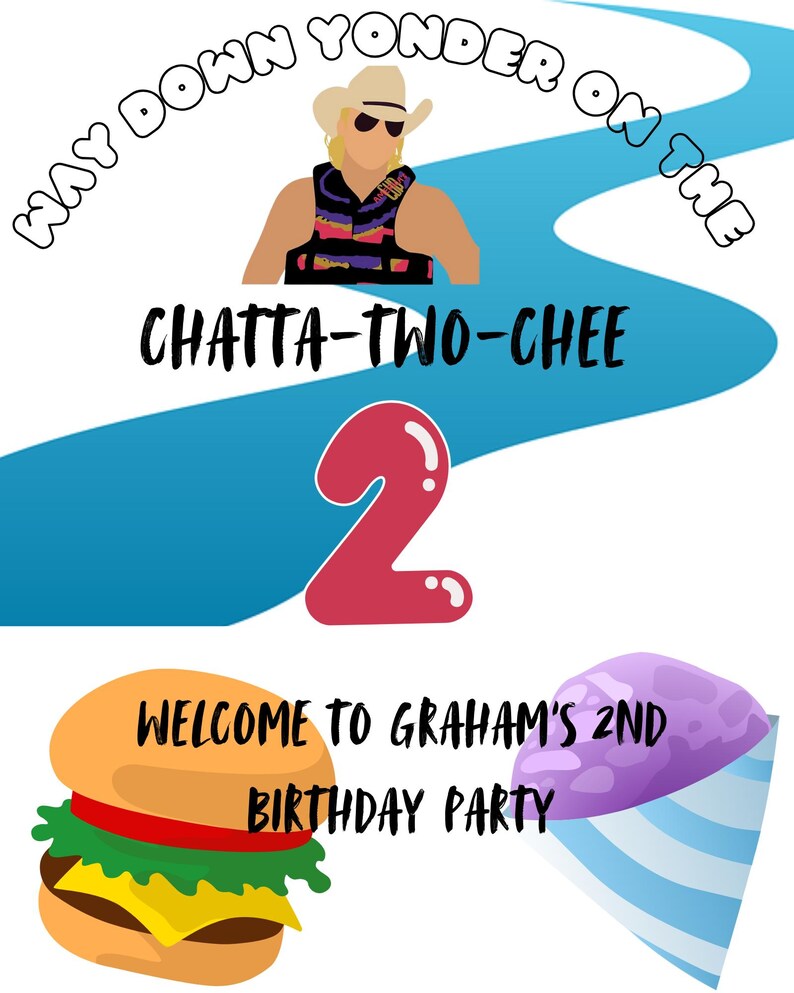 Chatta Two Chee Birthday Sign - Etsy