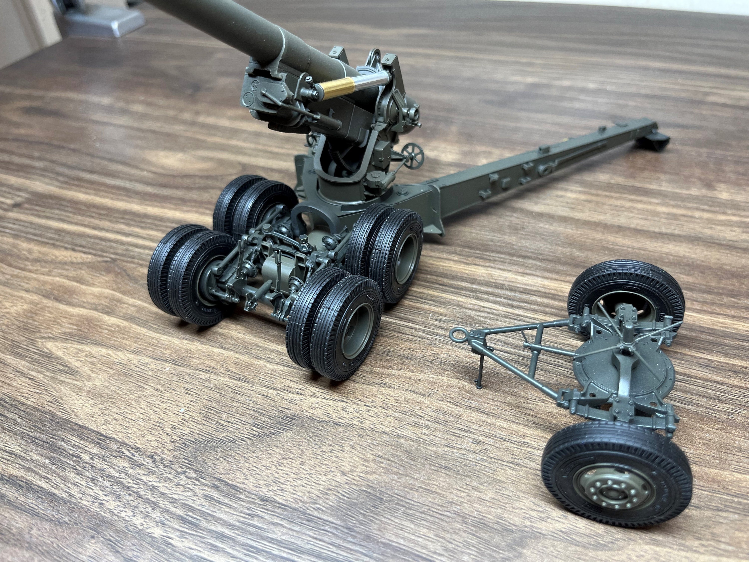 Completed AFV Club 1/35 8 Inch Howitzer M1 WWII AF35321 Scale Model Kit ...