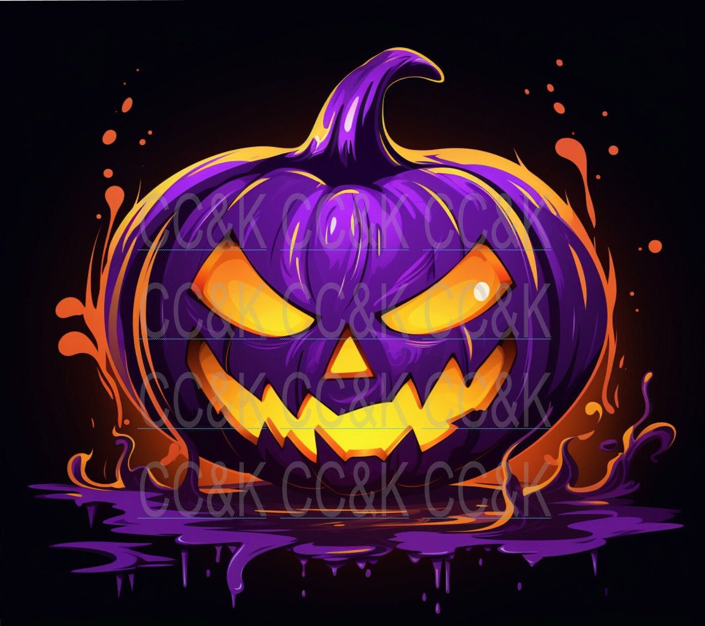 Halloween Purple Pumpkin SVG PNG - Etsy
