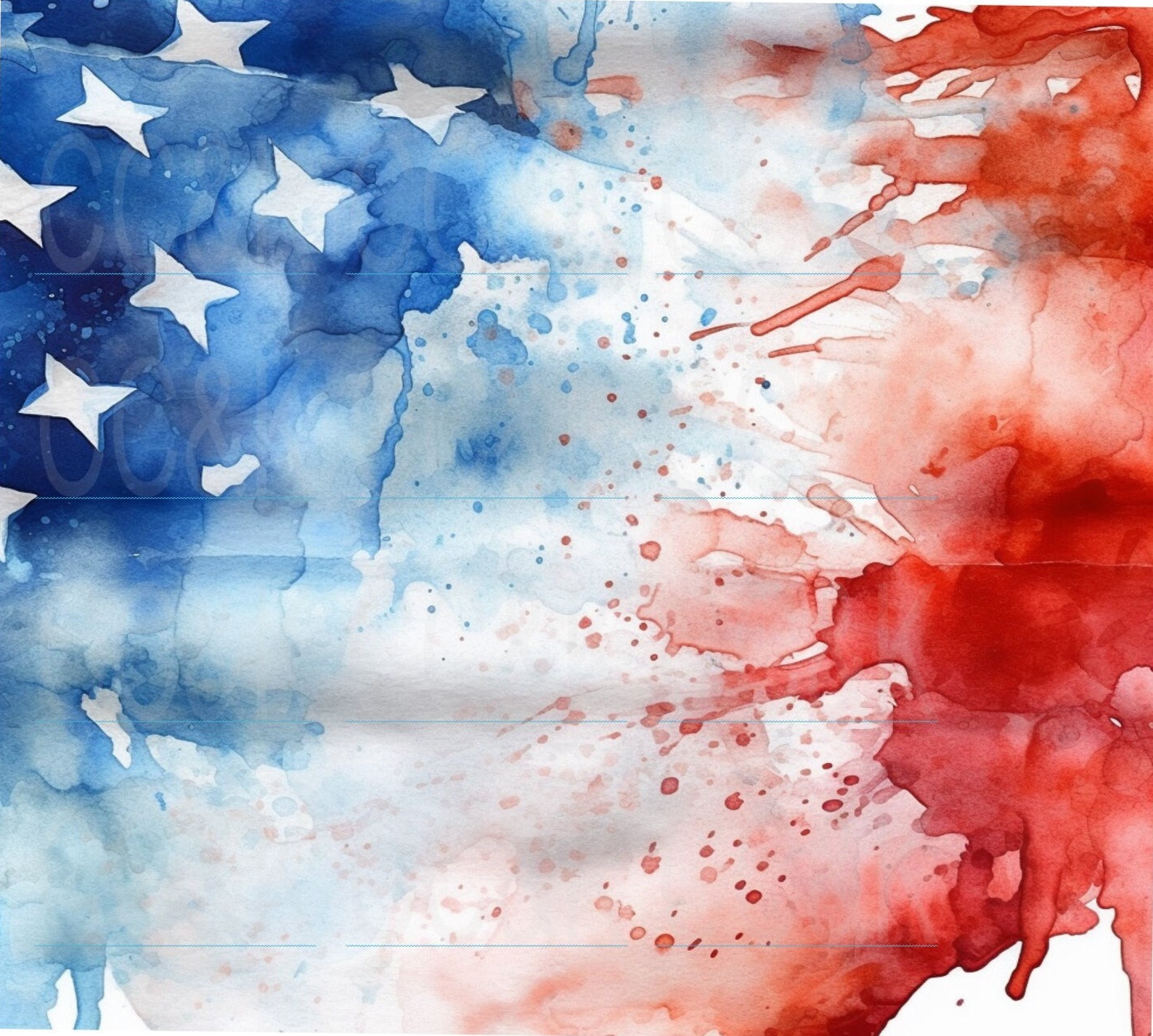 Watercolor USA Flag 3 SVG and PNG - Etsy