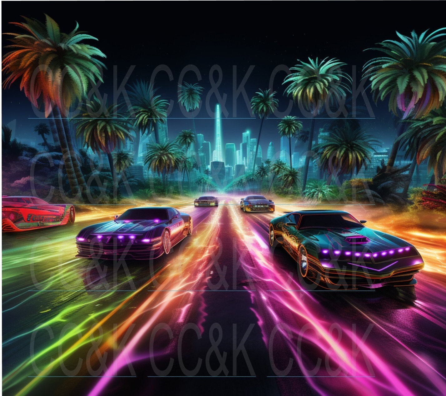 2 Neon Drag Racing Tumbler Wraps SVG PNG - Etsy