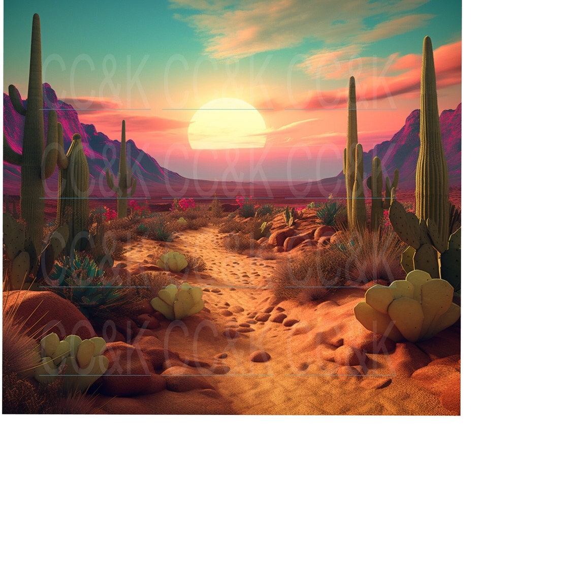 Arizona Sunset Tumbler Wrap SVG PNG - Etsy