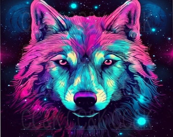 Galaxy Wolf 1 Tumbler Wrap SVG and PNG Digital Download - Etsy