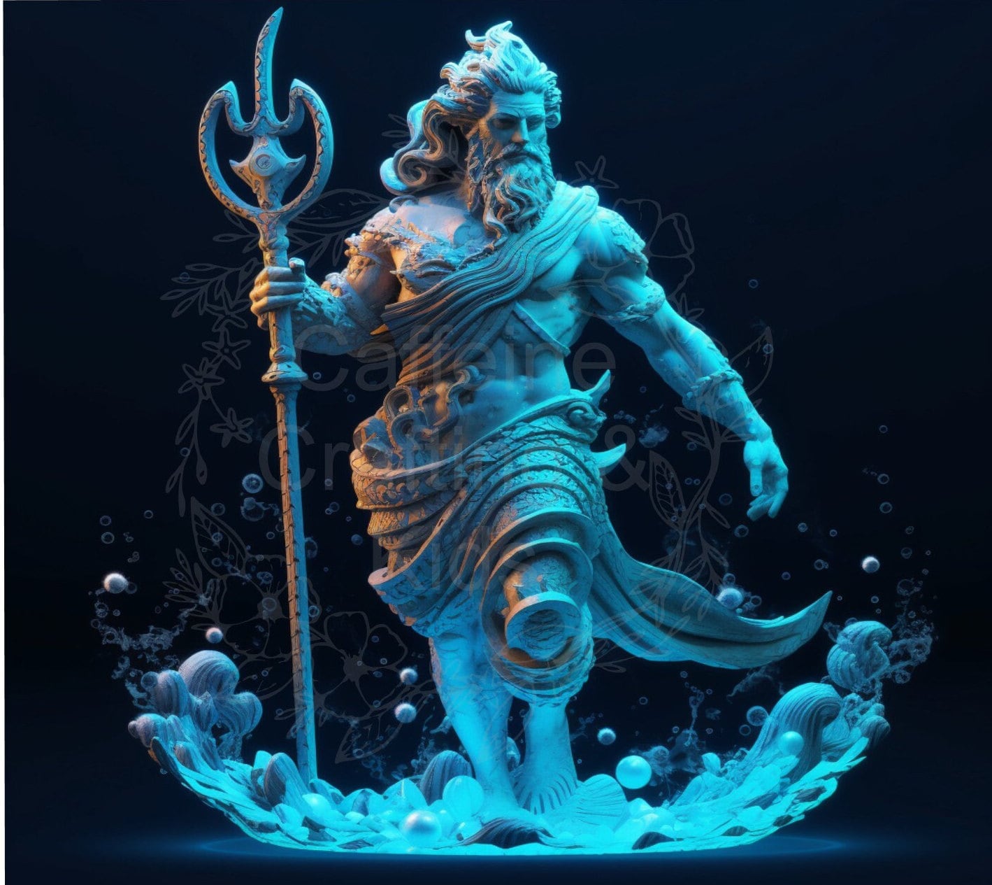 Greek God Poseidon Tumbler Wrap SVG PNG - Etsy Ireland