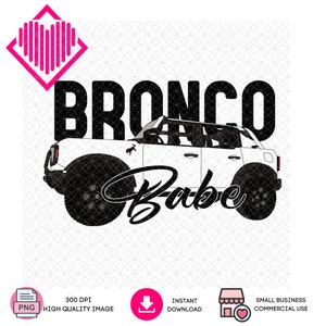 PNG | Bronco Digital Art for Instant Download | White - Etsy