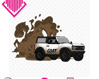 PNG Bronco Digital Art for Instant Download Retro - Etsy