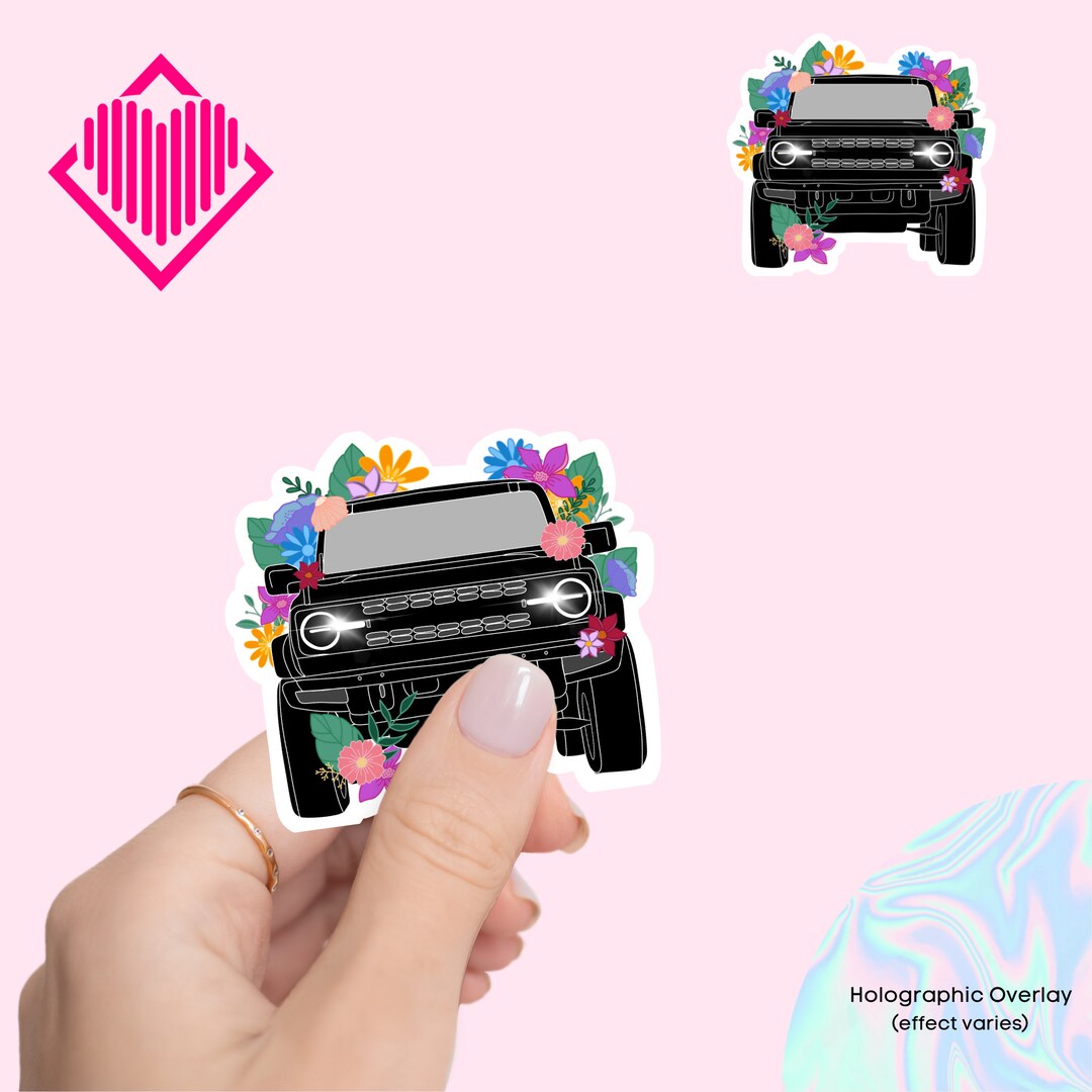 Sticker | Water Resistant Vinyl | Laminated | Holographic | Black ...