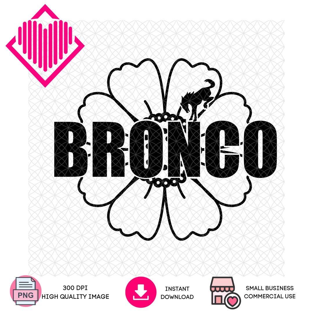 PNG | Bronco Digital Art for Instant Download | Flower - Etsy
