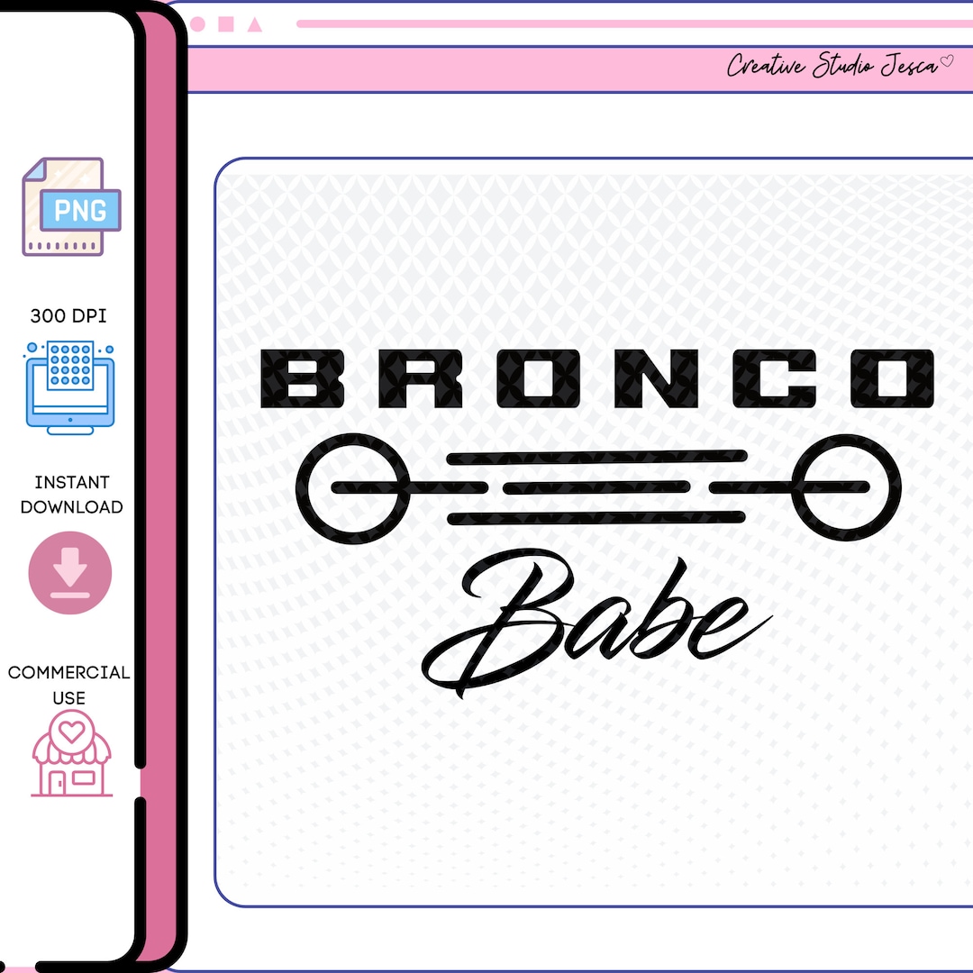 PNG Bronco Digital Art for Instant Download Bronco Babe - Etsy
