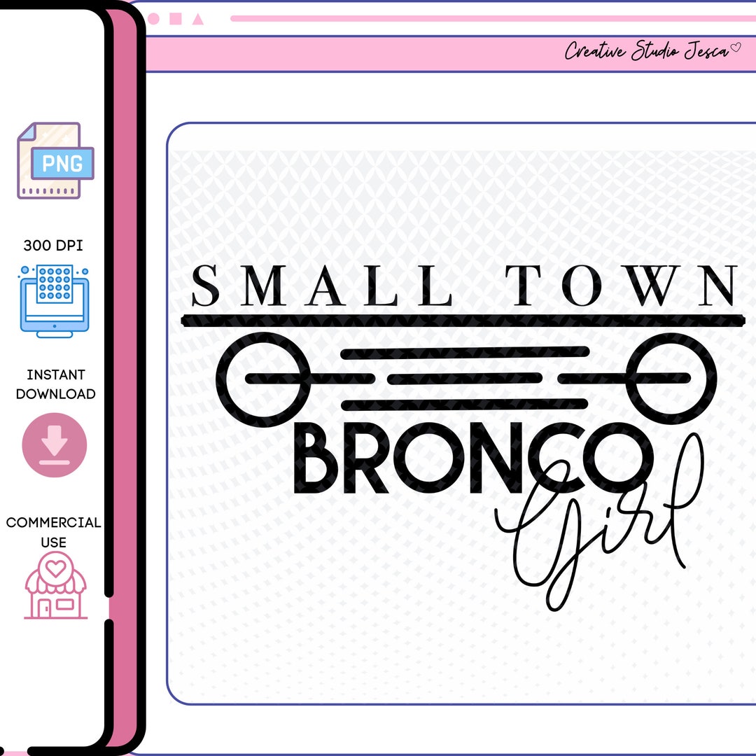 PNG Bronco Digital Art for Instant Download Small Town - Etsy