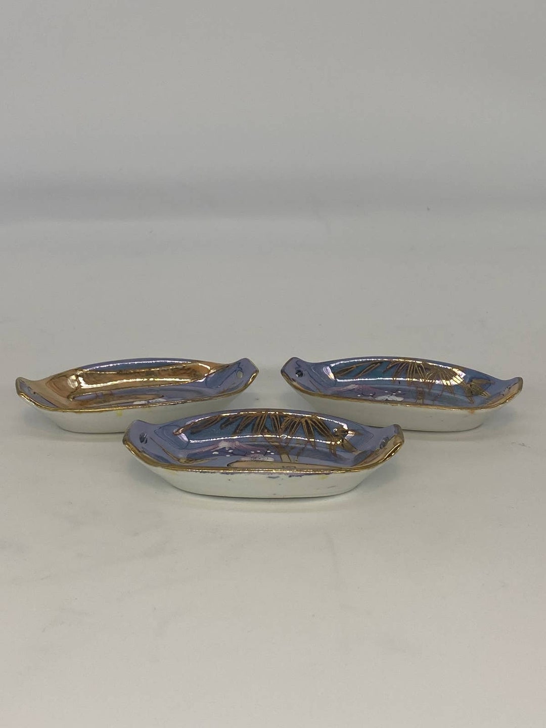 Vtg Set of 3 Nippon Hand Painted Japanese Lusterware Celery - Etsy