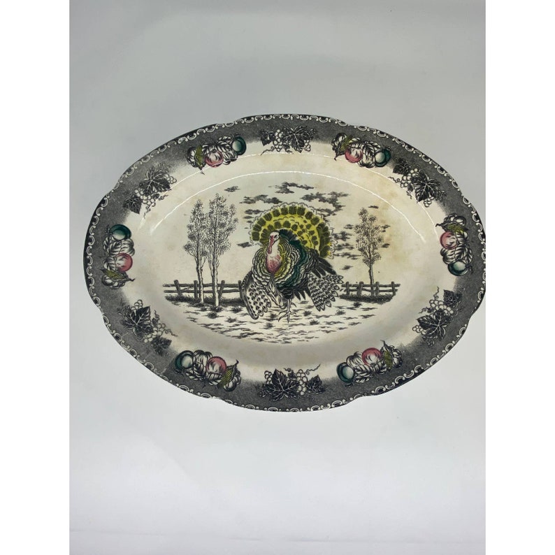 Vintage NSP Ironstone Transferware Turkey Platter 18.5l - Etsy
