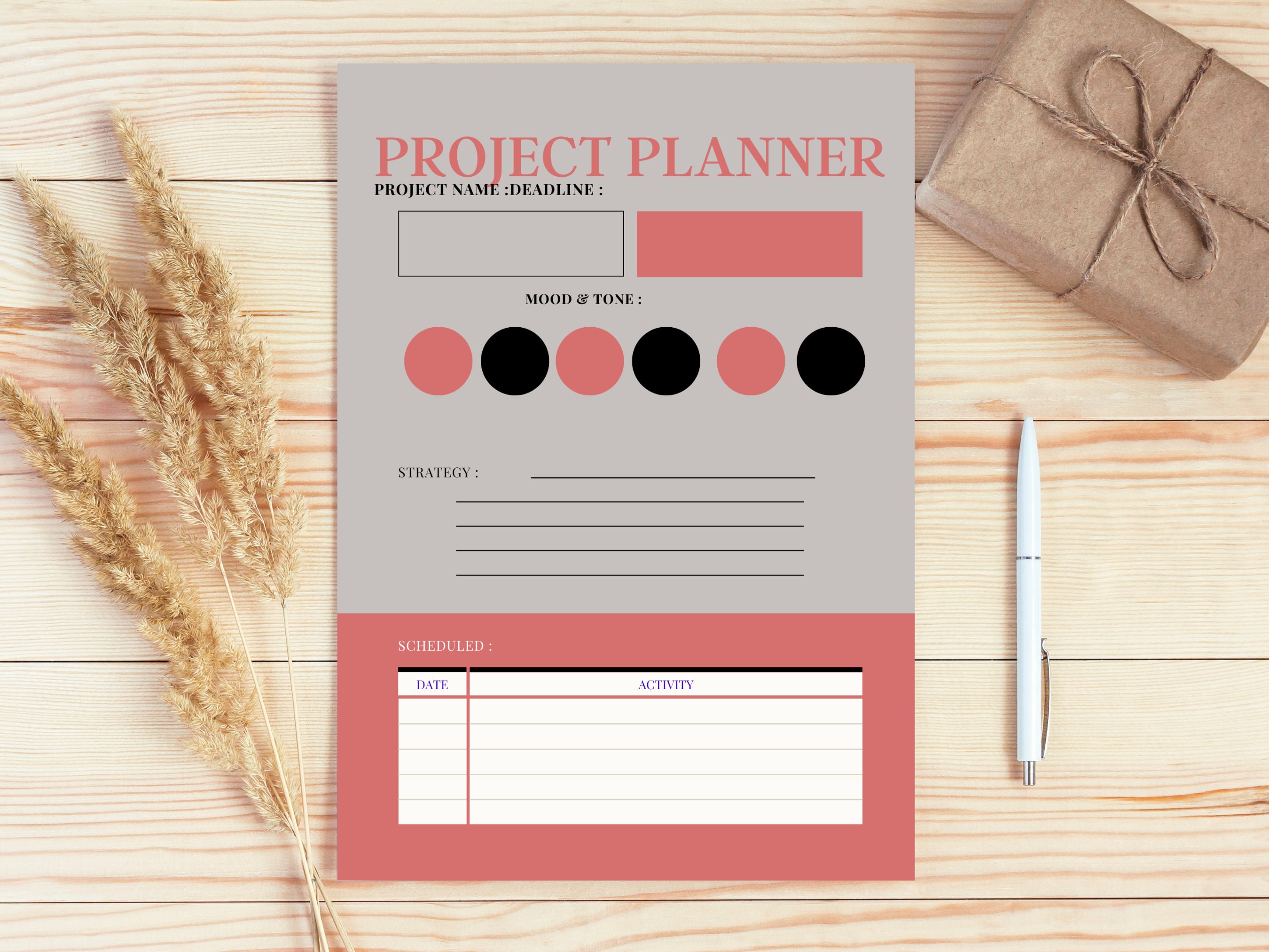 Project Planner, Project Tracker, Digital Project Planner, Productivity ...