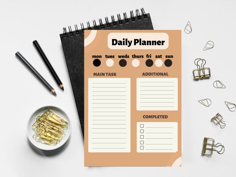Daily Planner, Digital Planner, Digital Daily Planner, Daily Schedule ...