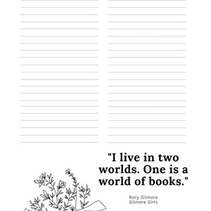 Gilmore Quotes Note TEMPLATE Digital Download, Three Sizes; A4, A5 and ...
