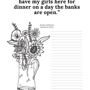 Gilmore Quotes Note TEMPLATE Digital Download, Three Sizes; A4, A5 and ...