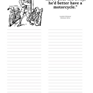 Gilmore Quotes Note TEMPLATE Digital Download, Three Sizes; A4, A5 and ...