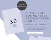 30 Printable Affirmation Cards Boundary Setting Affirmations - Etsy