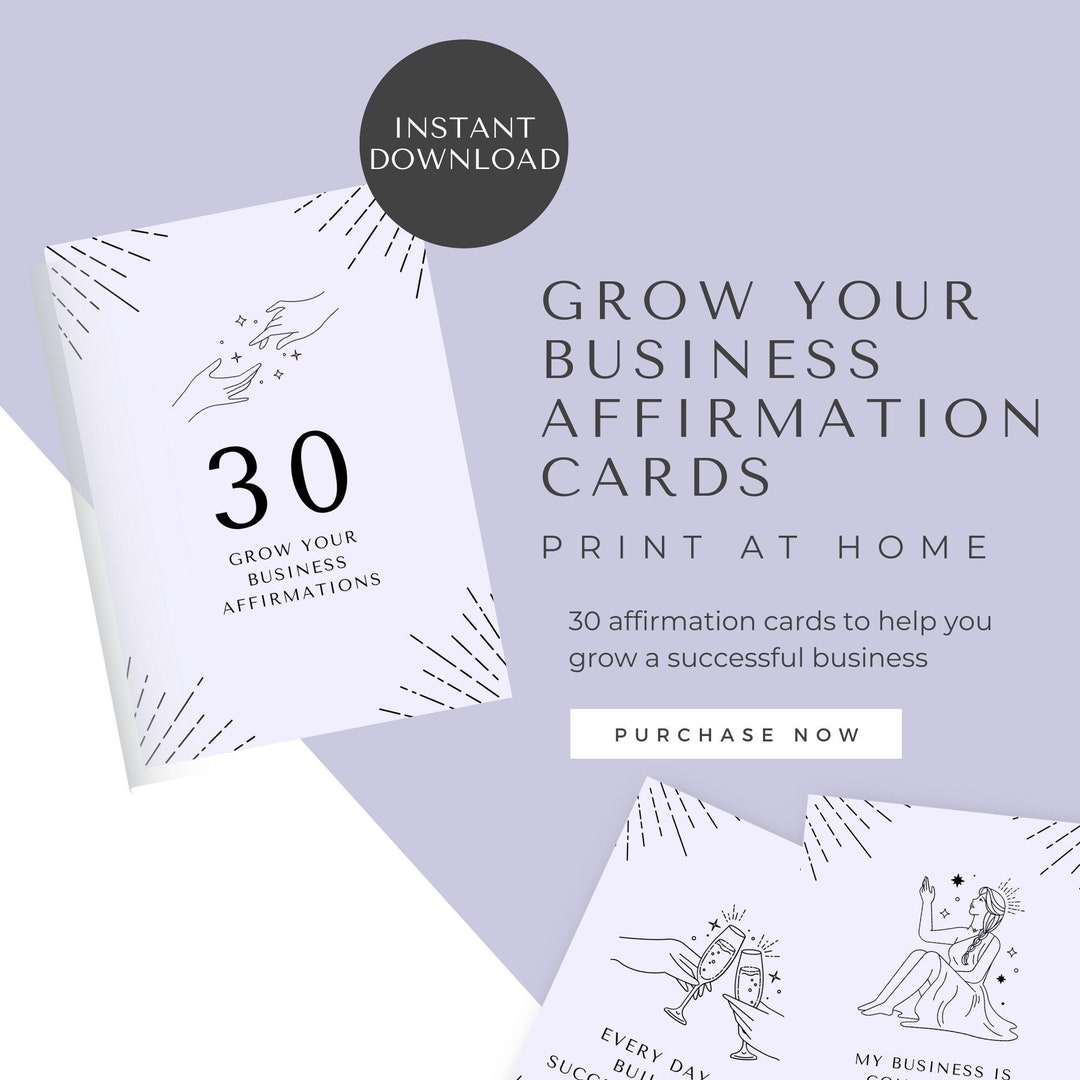 30 Business Affirmation Cards Entrepreneur Affirmations for a ...