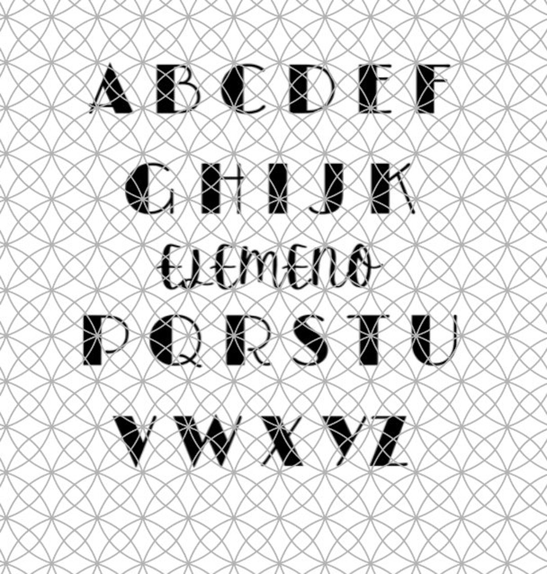 SVG Digital Download Alphabet Funny Elemno Cute Letters - Etsy