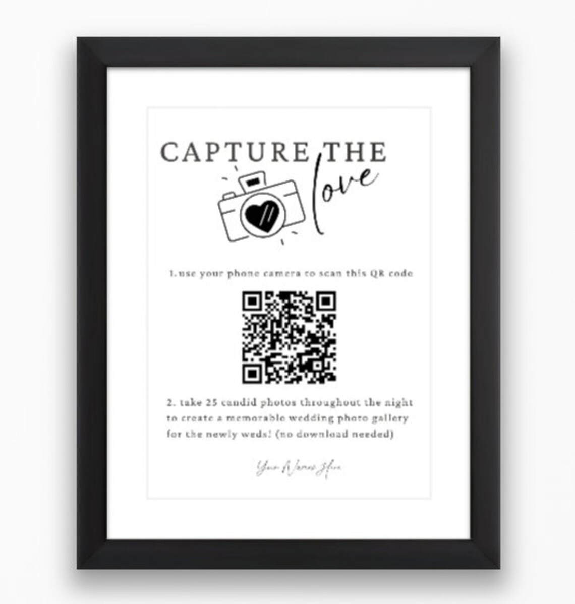 POV App Sign Template, QR Sign Template, Wedding Sign, Wedding Sign ...