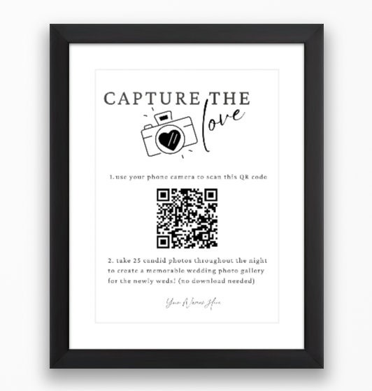 POV App Sign Template, QR Sign Template, Wedding Sign, Wedding Sign ...