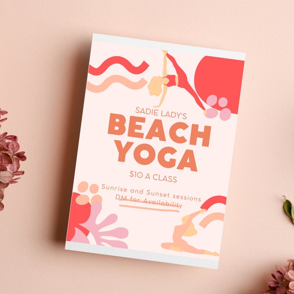 Yoga Class Invitation Template - Etsy