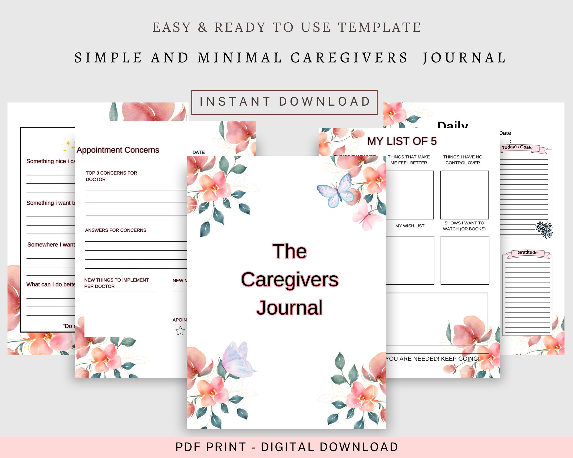 EDITABLE Caregiving Care Checklist Printable Template for Caregivers ...
