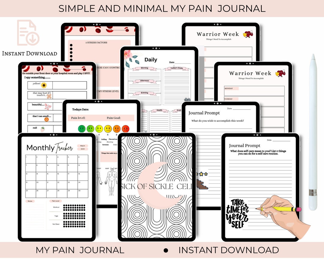 Pain Tracker Personal Printable Pain Journal Chronic Pain Tracker ...