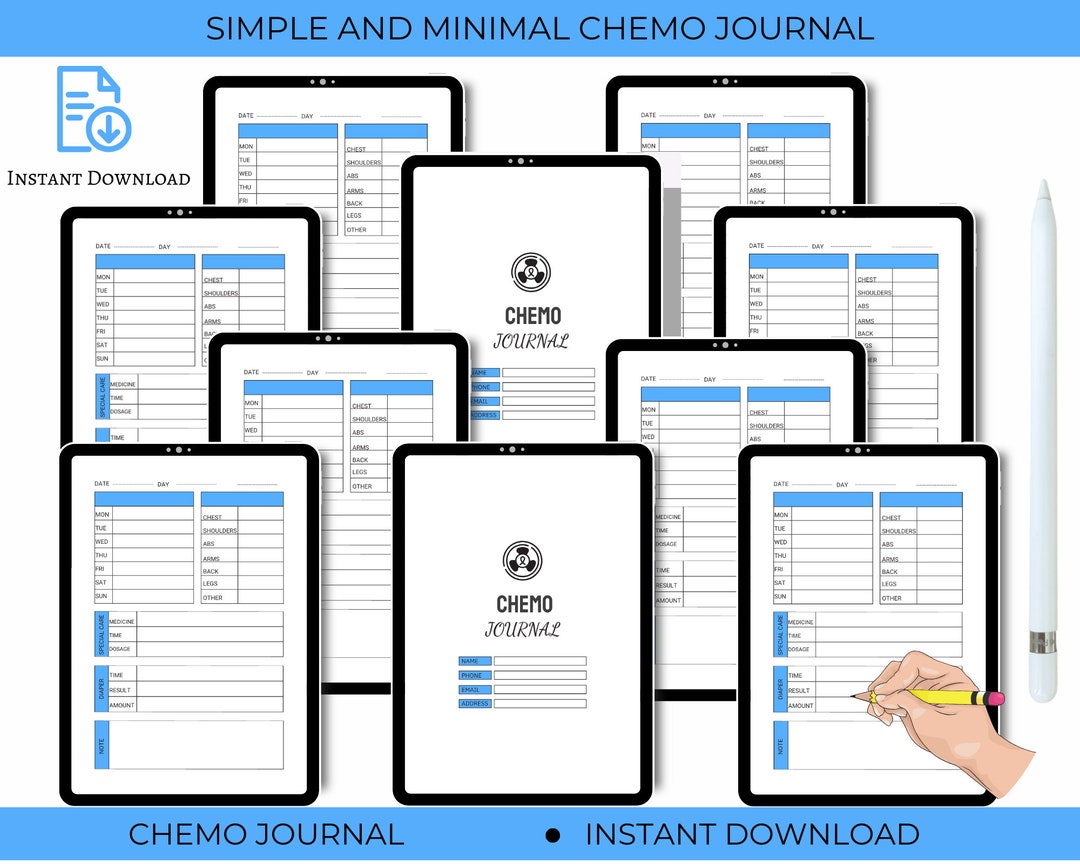 Editable Chemotherapy Journal Printable, Cancer Patient Treatment ...