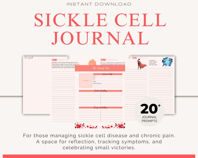 Sickle Cell Disease Journal, Goodnotes Planner, Health Management ...