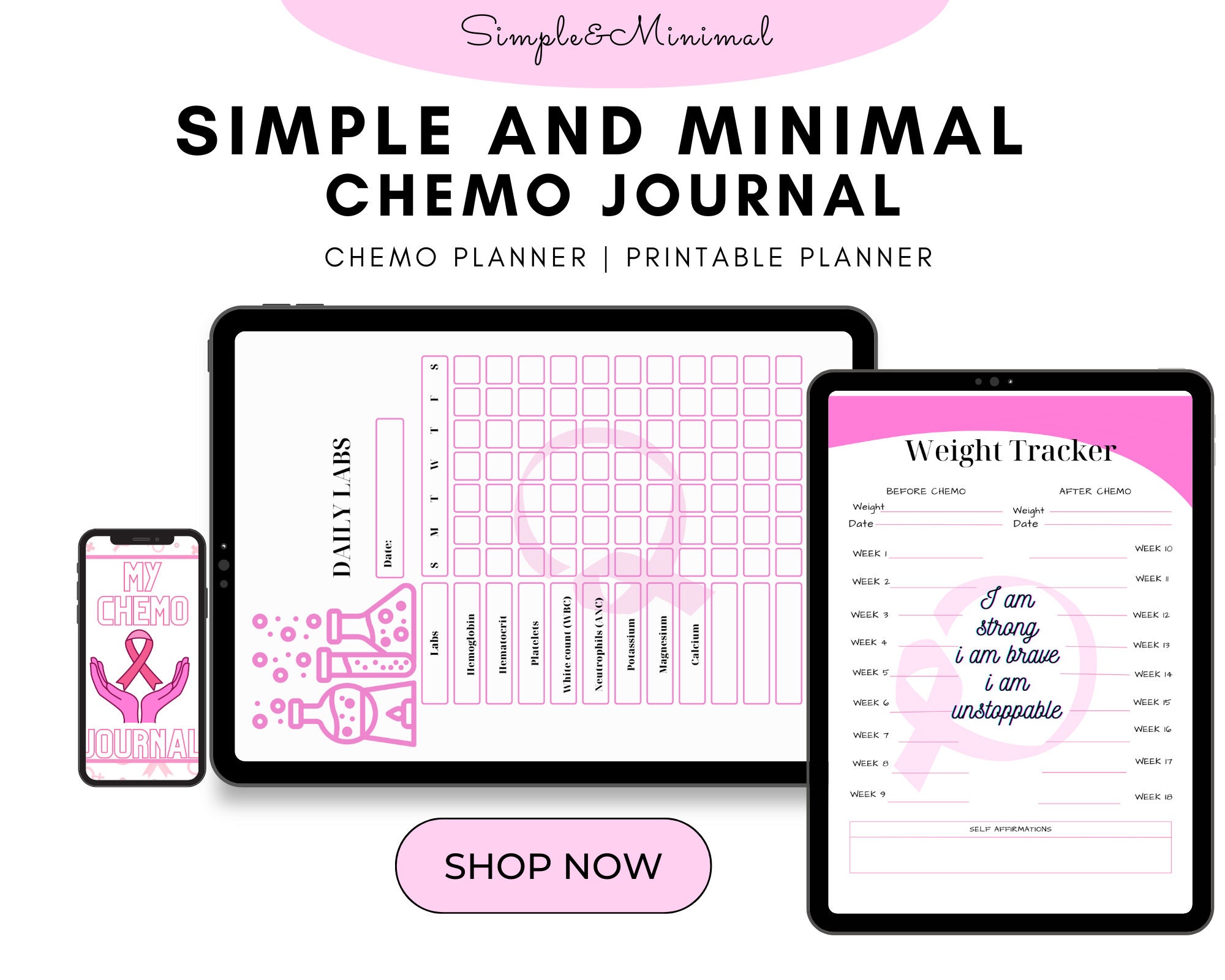 Editable Chemotherapy Journal Printable, Cancer Patient Treatment ...