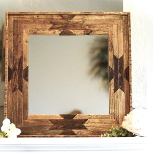 Southwestern Reclaimed Wood Mirror | Rustic Decor | Framed Mirror ...