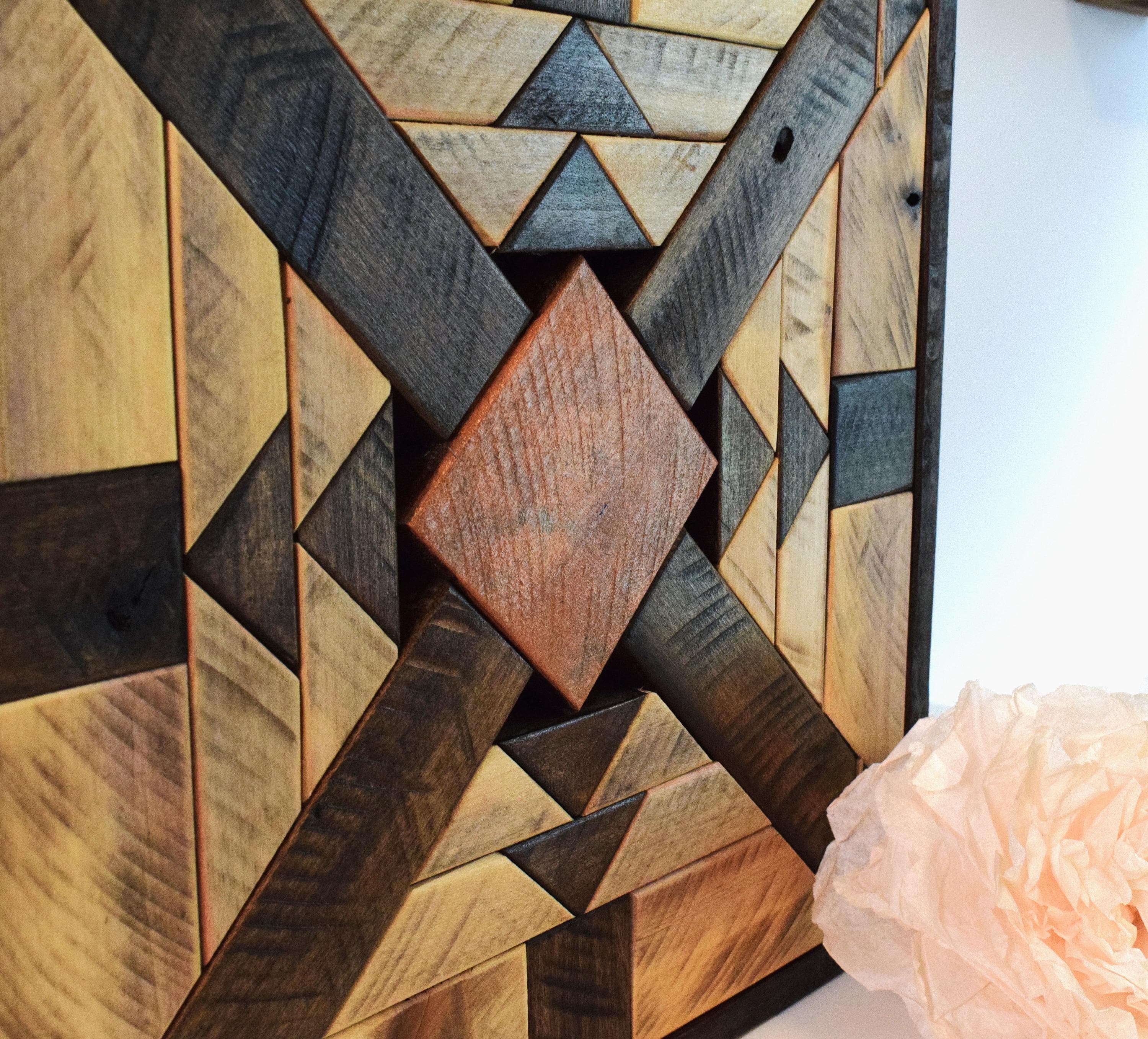 Reclaimed Wood Quilt Block | Rustic Farmhouse Wall Art - Etsy