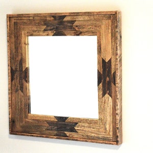Southwestern Reclaimed Wood Mirror | Rustic Decor | Framed Mirror ...