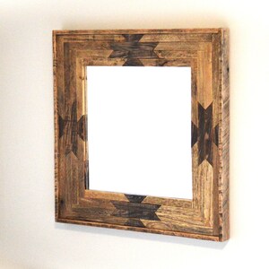 Southwestern Reclaimed Wood Mirror | Rustic Decor | Framed Mirror ...