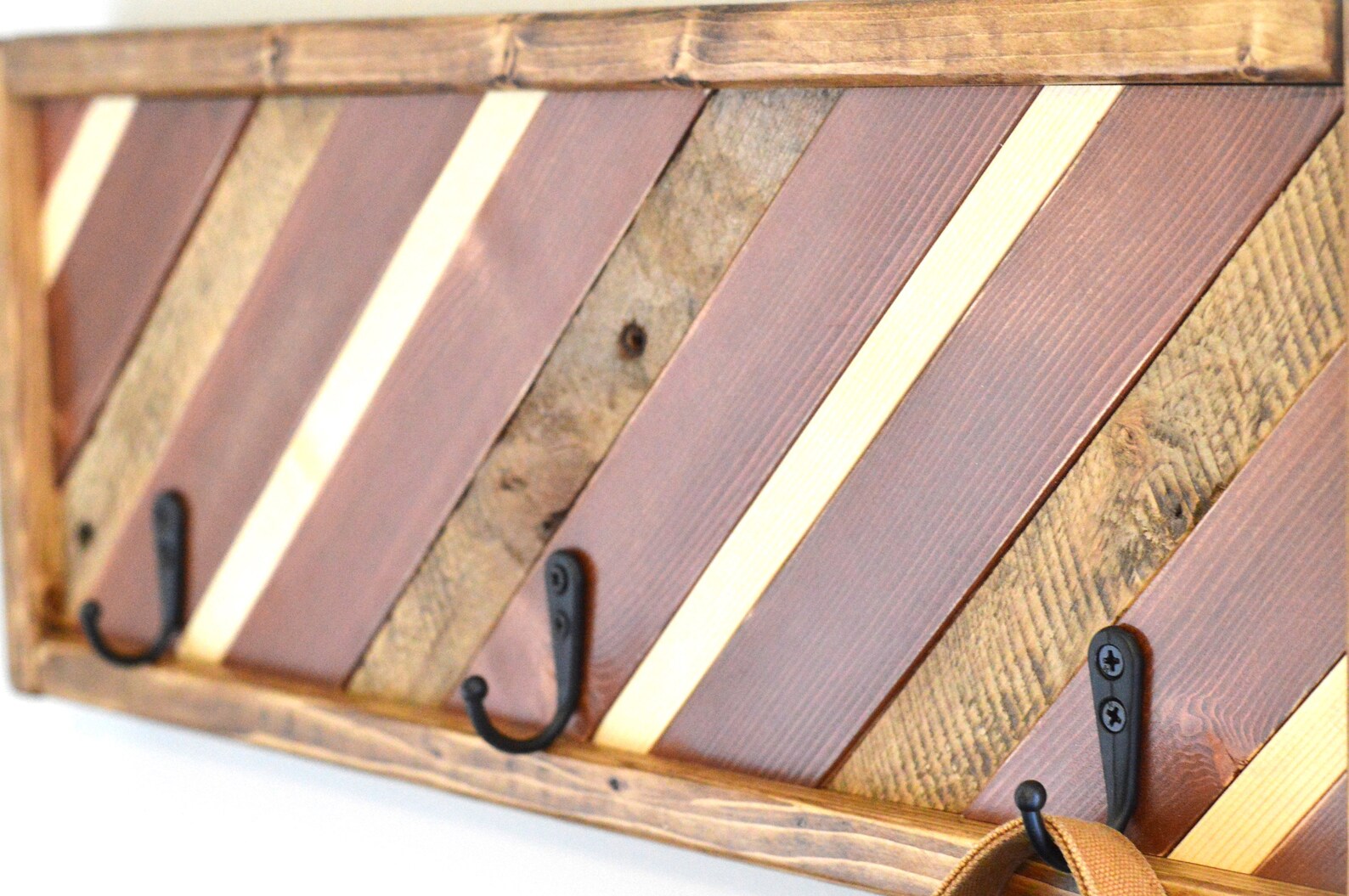 3 Hook Wood Wall Art Rustic Wood Wall Art Wall Hooks - Etsy