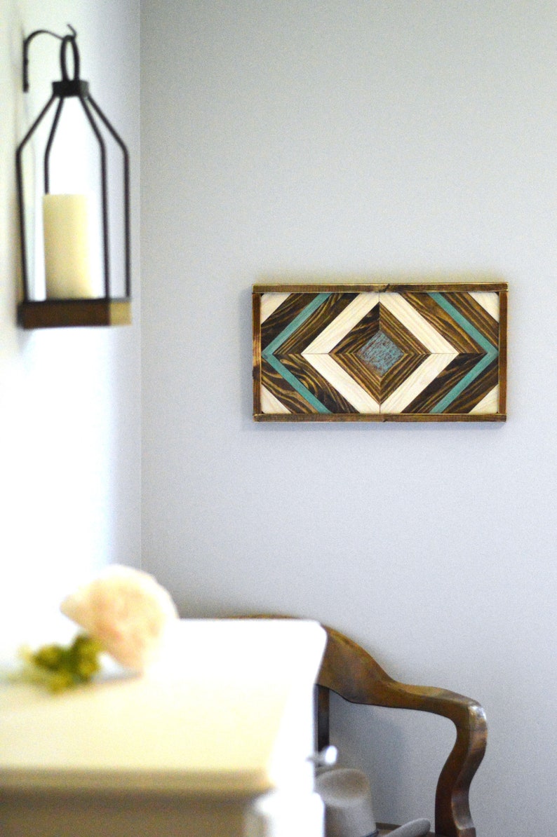 Wood Wall Art Rustic Decor Farmhouse Decor Turquoise Accent Western ...