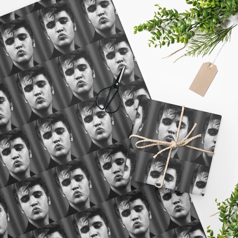 Elvis Presley Holiday Christmas Birthday Gift Wrapping Paper - Etsy