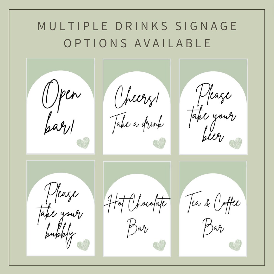 Large Wedding Signage Bundle - Digital Download - Etsy